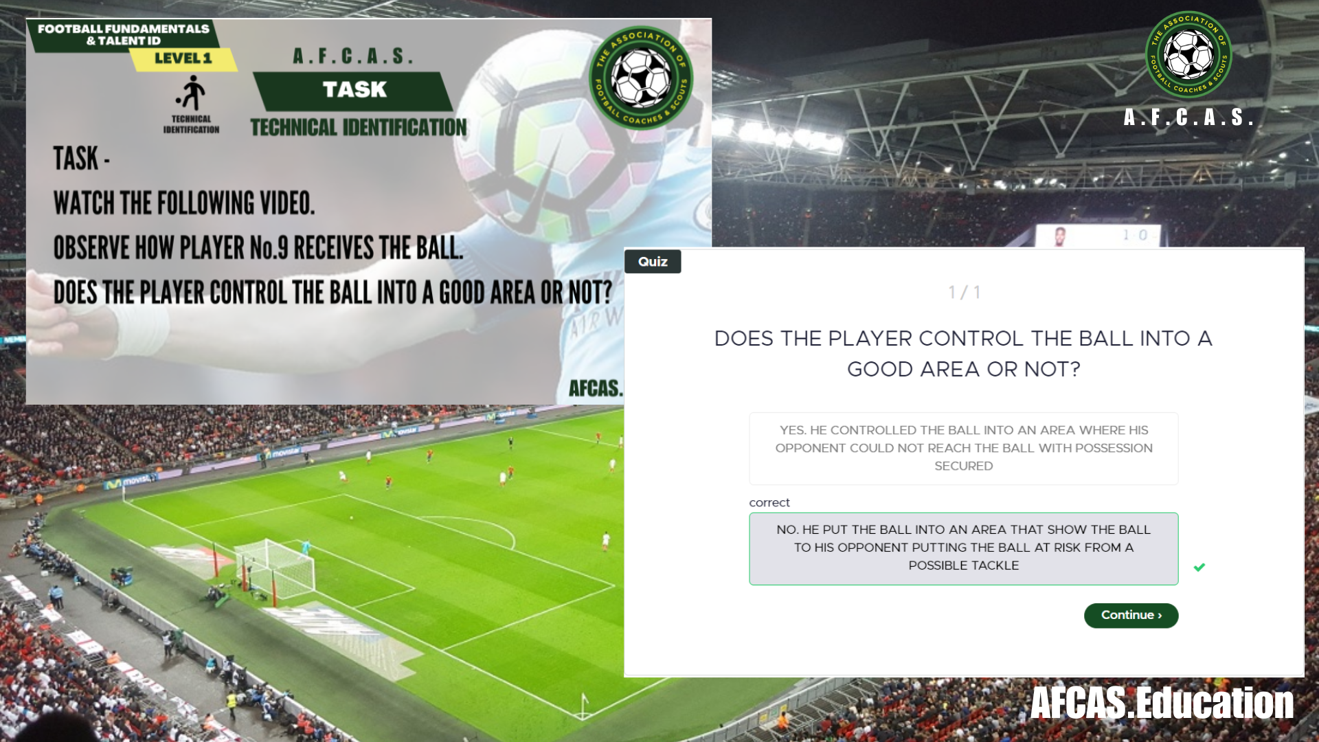 FOOTBALL FUNDAMENTALS & TALENT ID COURSES